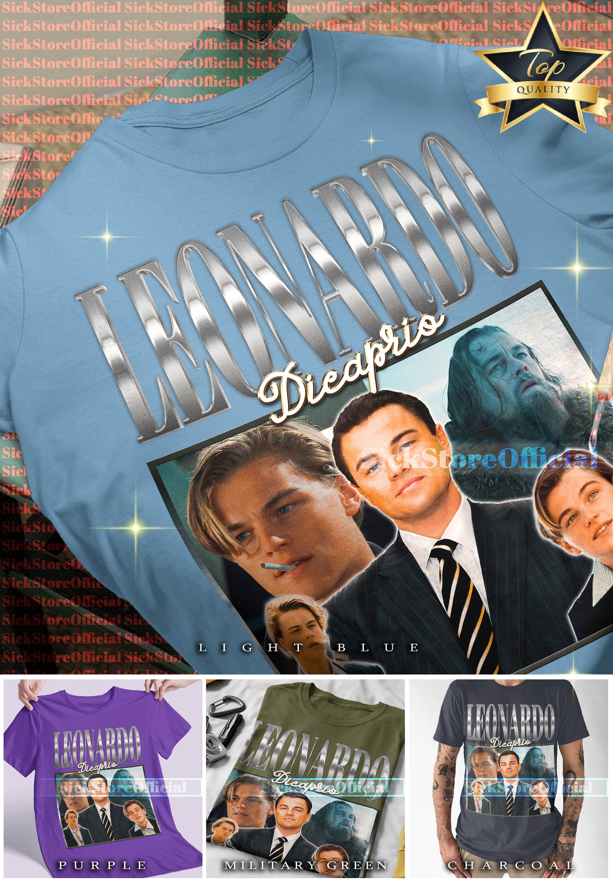 LEONARDO DICAPRIO Vintage Shirt Leonardo Dicaprio Homage - Etsy