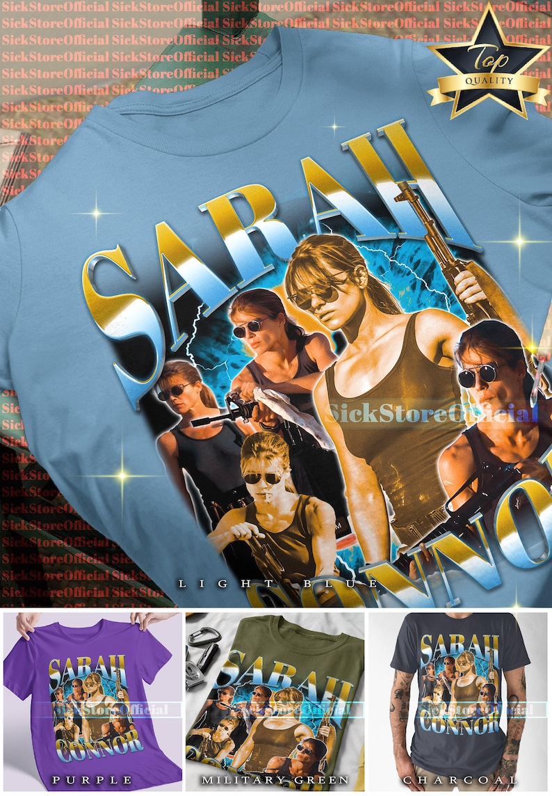 SARAH CONNOR Vintage Shirt, Sarah Connor Homage Retro Tshirt, Sarah ...