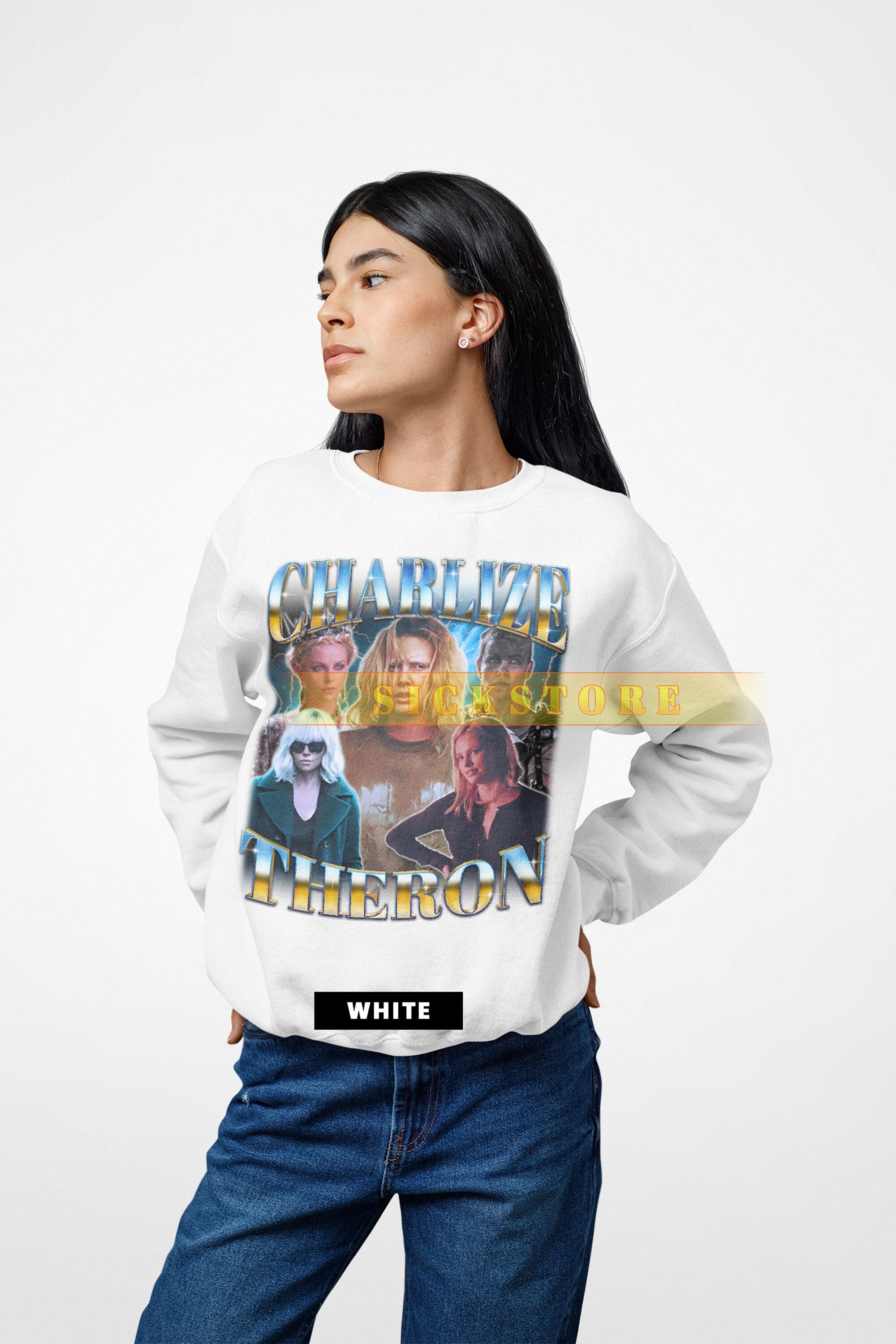 CHARLIZE THERON Vintage Sweatshirt Charlize Homage Sweater - Etsy