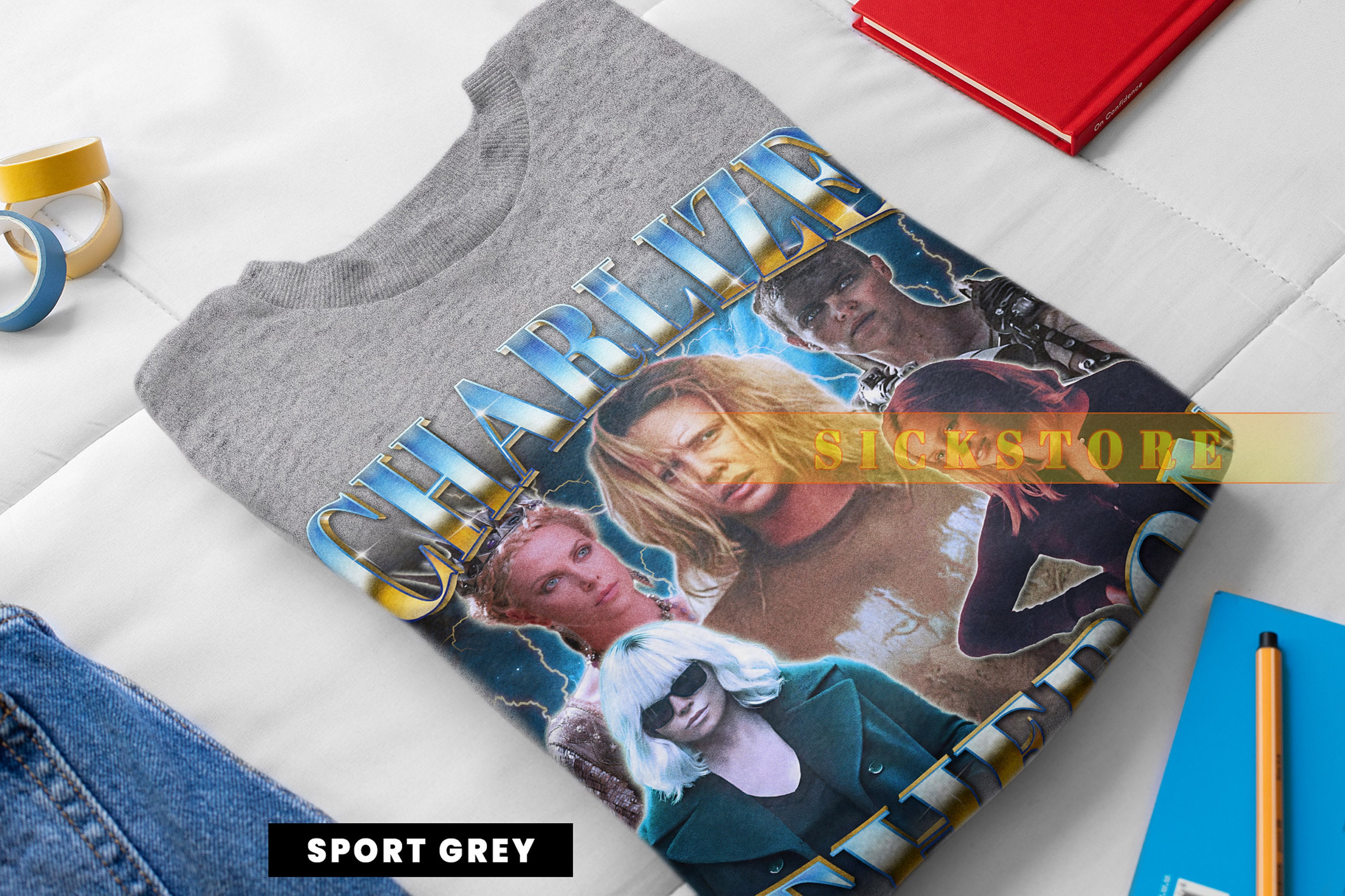 CHARLIZE THERON Vintage Sweatshirt Charlize Homage Sweater - Etsy