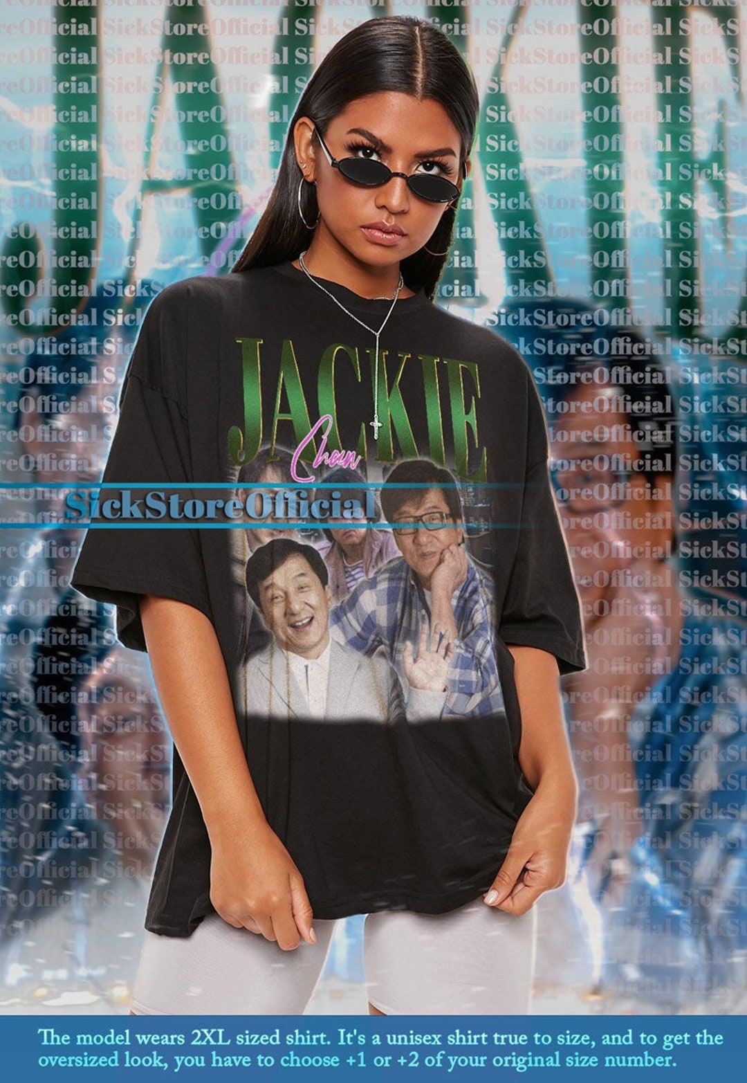 JACKIE CHAN Vintage Shirt, Jackie Chan Homage Tshirt, Jackie Chan Fan ...