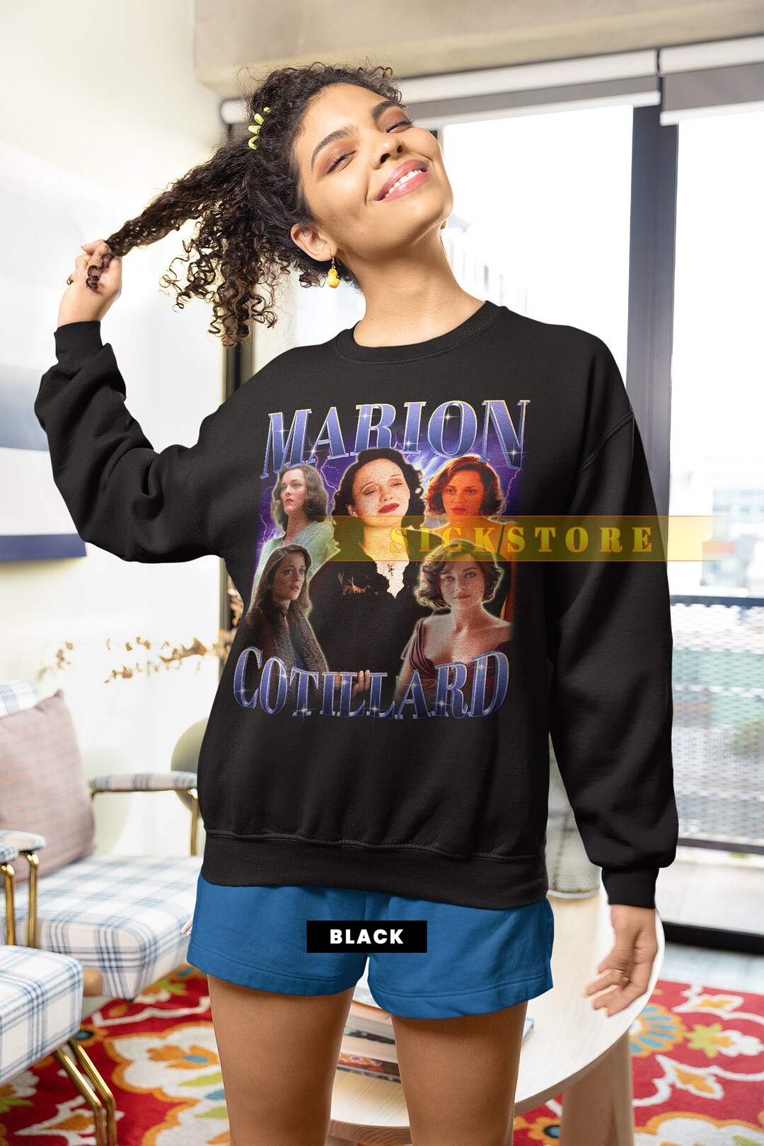 MARION COTILLARD Vintage Sweatshirt, Marion Cotillard Homage Sweater ...