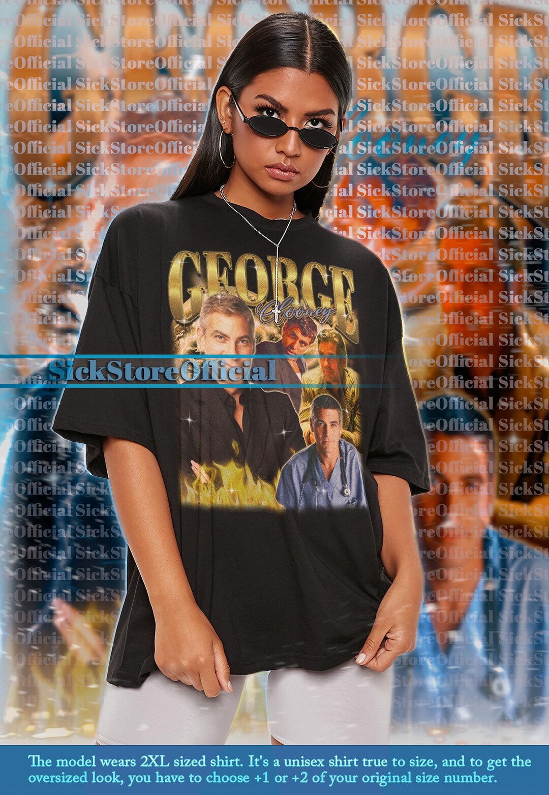 GEORGE CLOONEY Vintage Shirt, Clooney Merch Gift, George Clooney Homage ...