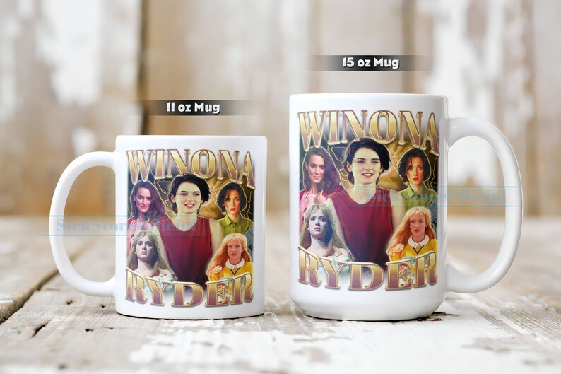 WINONA RYDER Coffee Mug, Winona Ryder Tea Mug, Winona Ryder Drinkware ...