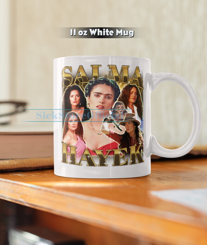 SALMA HAYEK Coffee Mug, Salma Hayek Tea Mug, Salma Hayek Drinkware ...