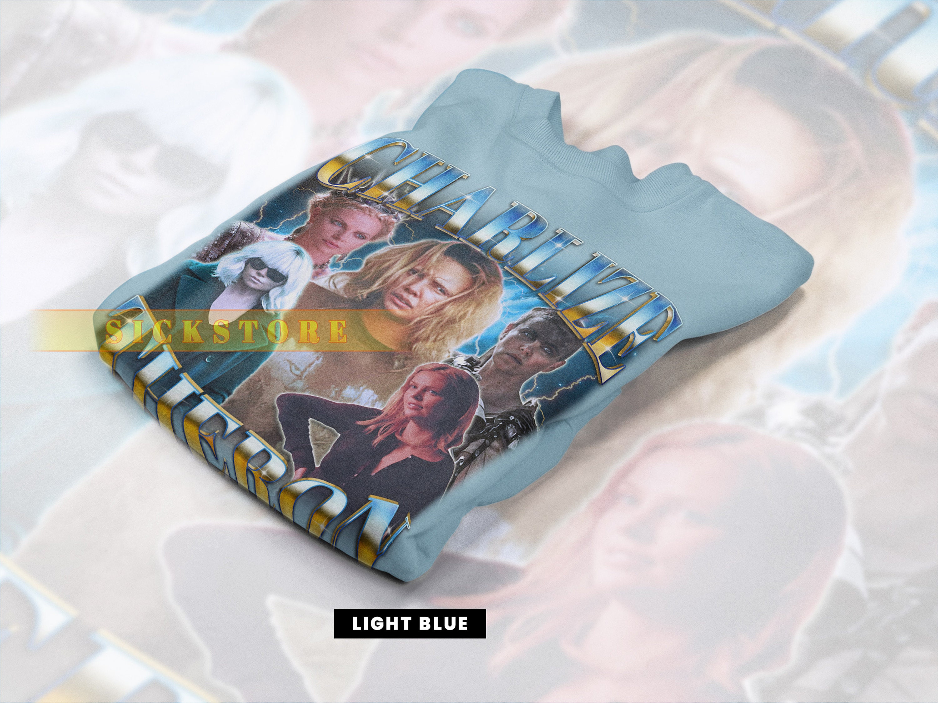 CHARLIZE THERON Vintage Sweatshirt Charlize Homage Sweater - Etsy