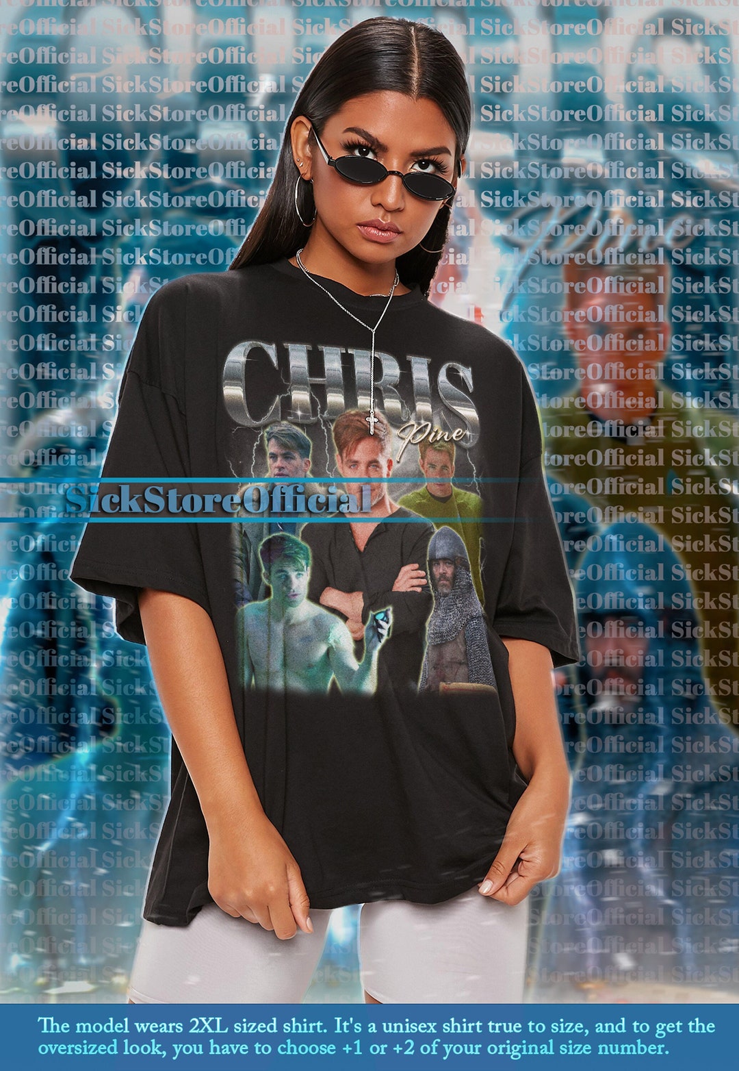 CHRIS PINE Vintage Shirt, Chris Pine Homage Tshirt, Chris Pine Fan Tees ...
