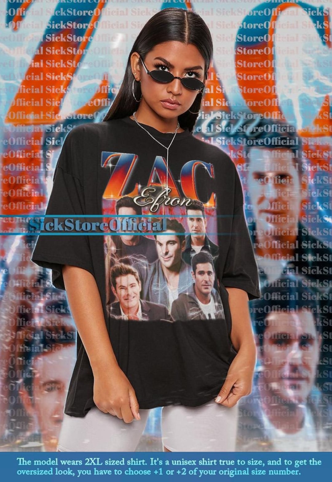 ZAC EFRON Vintage Shirt, Zac Efron Homage Tshirt, Zac Efron Fan Tees ...