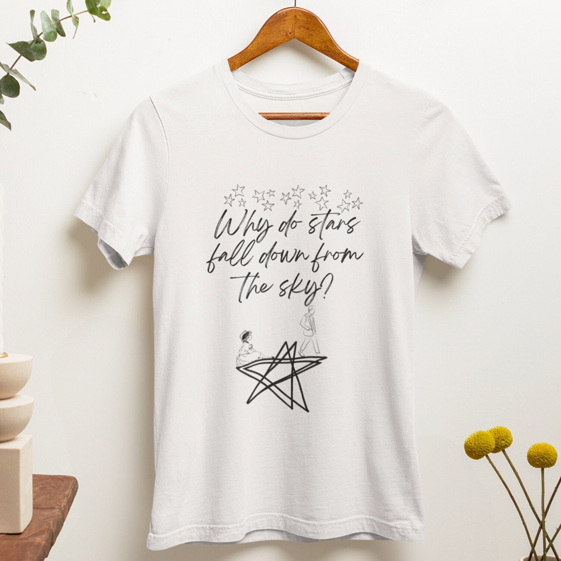 Why Do Stars Fall Down From the Sky? Carpenters Music Lyric Shirt / A Great Gift for Any 70s or ...