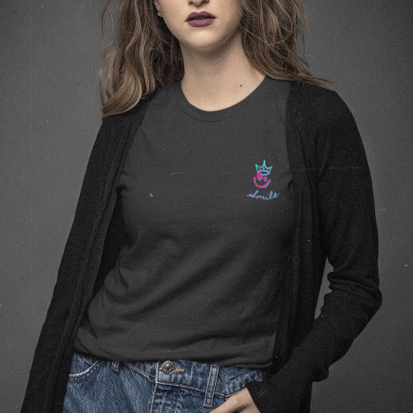 Why Don't We Smile More, Neon Spray Paint Graffiti Style Smiley Face ...