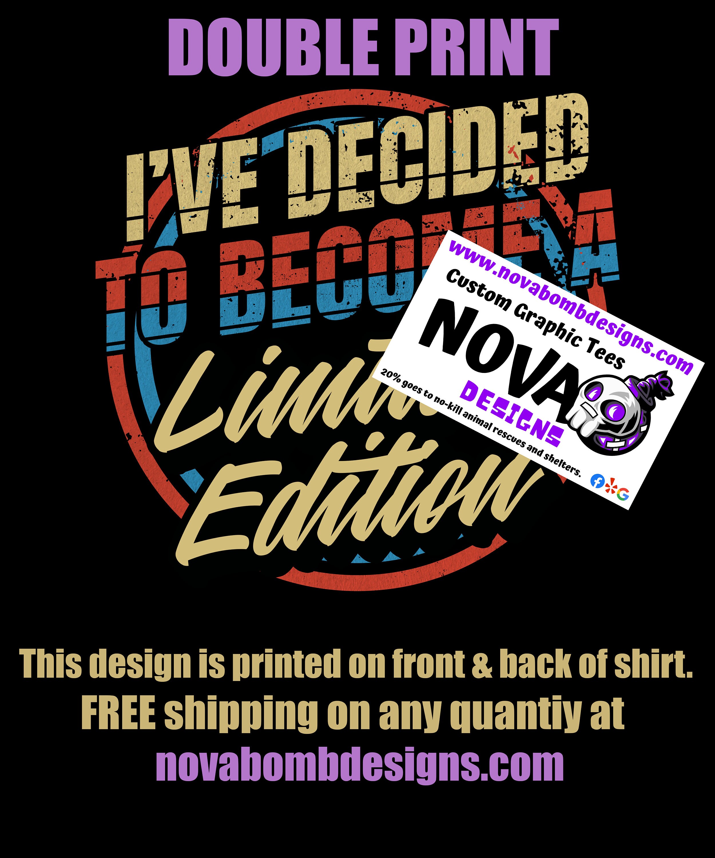 Gunpowder Milkshake Full Front & Back Design Gildan Unisex Heavy Cotton ...