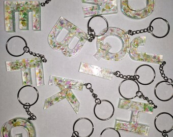 Letter Keychains Initial Keychain Name Keychain - Etsy