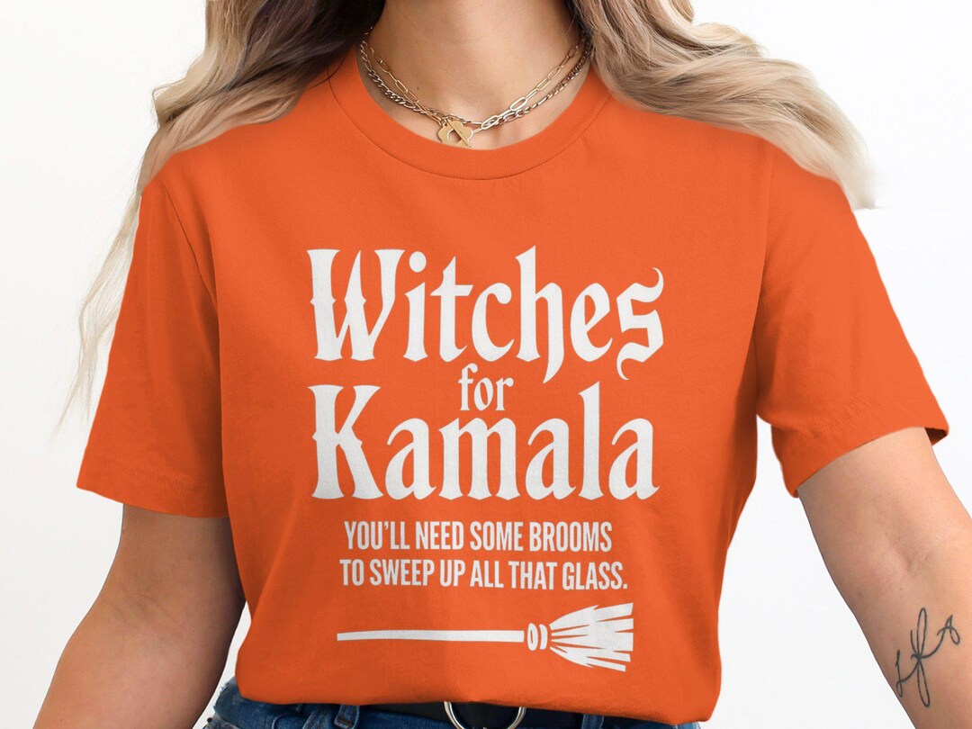Witches for Kamala Harris 2024 Halloween Funny Political T-shirt, Glass ...