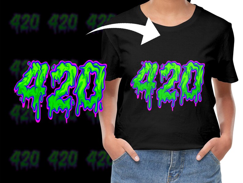 Melted 420 PNG, Green Drip, Sublimation Design (digital Download) - Etsy