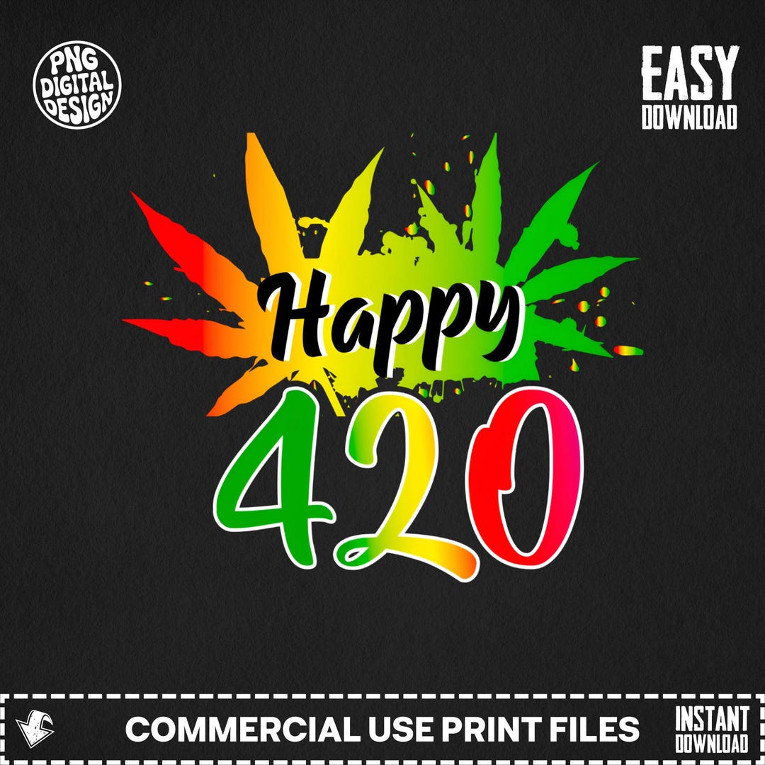 Happy 420 Leaf PNG, Sublimation Design (digital Download) - Etsy