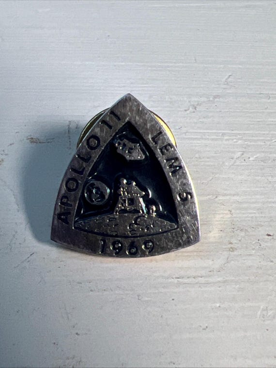 Vintage 1969 Apollo 11 LEM 5 Lapel Pin Space Moon - Gem