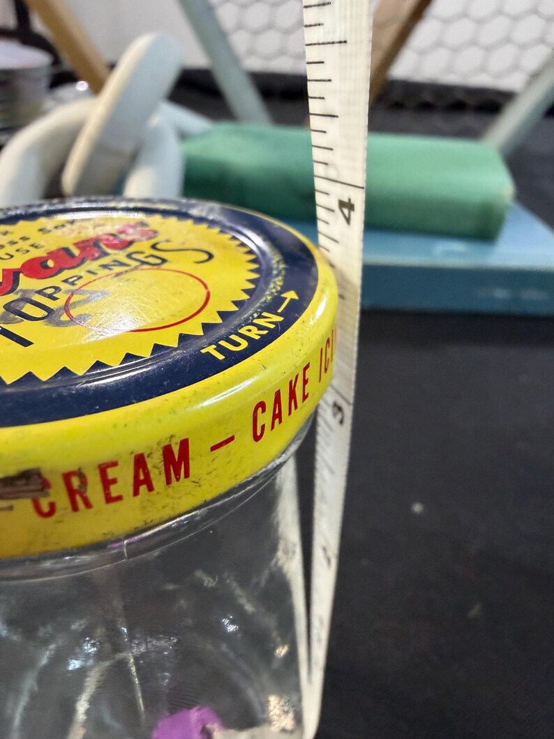 Vintage Evans Ice Cream Toppings Glass Jar With Metal Lid | Soda ...