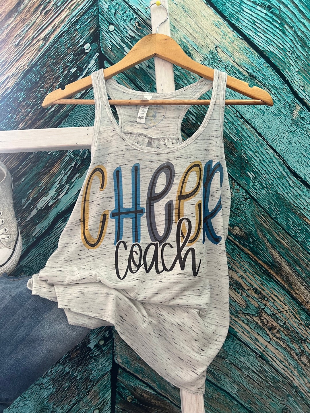 Cheer Coach Sublimation / Cheerleader / Tank / Bellas Canvas / Flowy ...