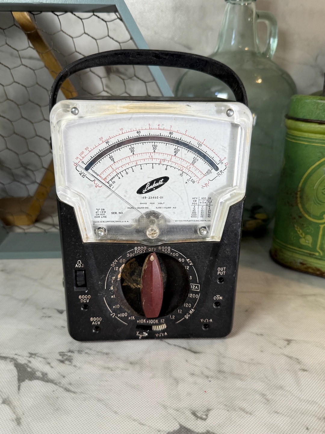 Vintage Analog Electric Test Meter Multimeter Triplett 3030 Made in the ...