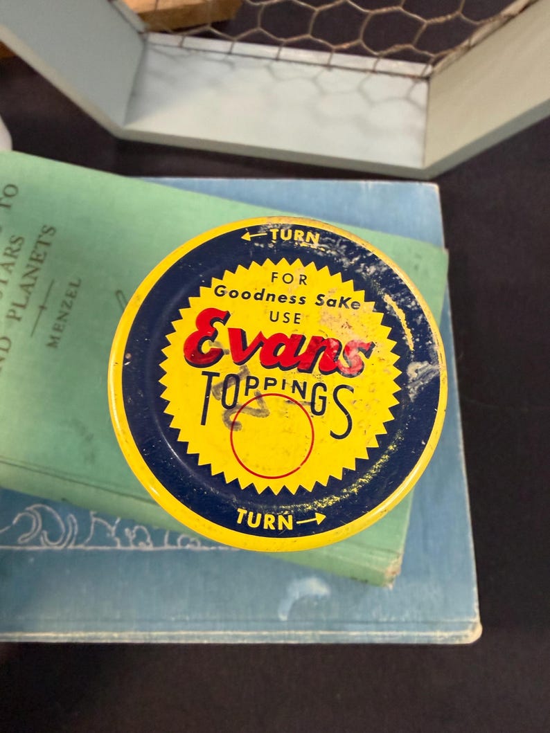 Vintage Evans Ice Cream Toppings Glass Jar With Metal Lid | Soda ...