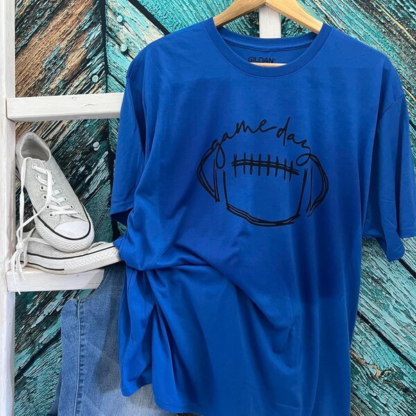 Royal Blue Personalized Football Shirt - Etsy