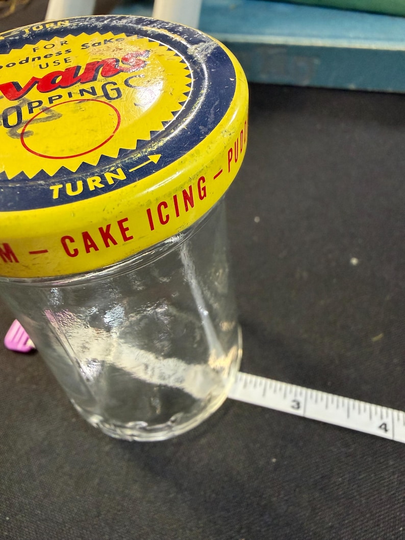 Vintage Evans Ice Cream Toppings Glass Jar With Metal Lid | Soda ...