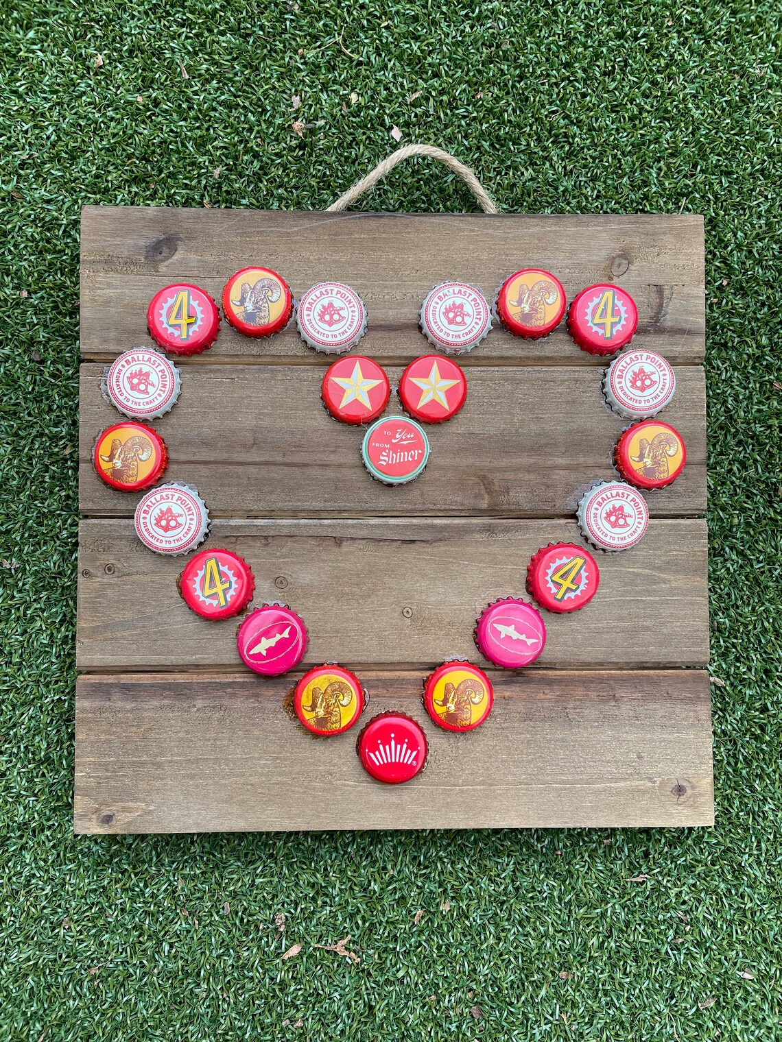 Heart Bottle Cap Sign - Etsy