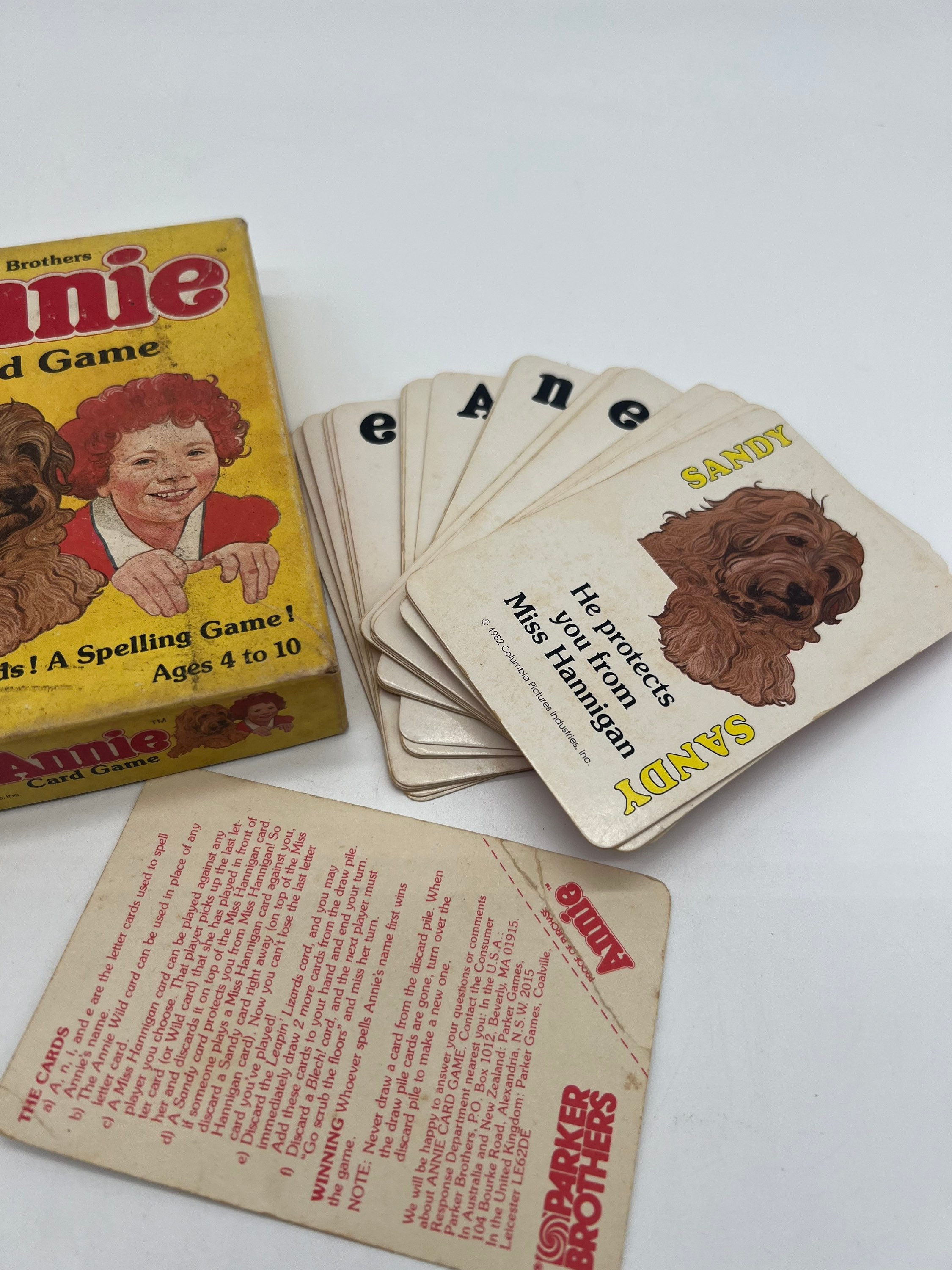 Vintage Parker Bros. Annie Card Game With Original Box - Etsy
