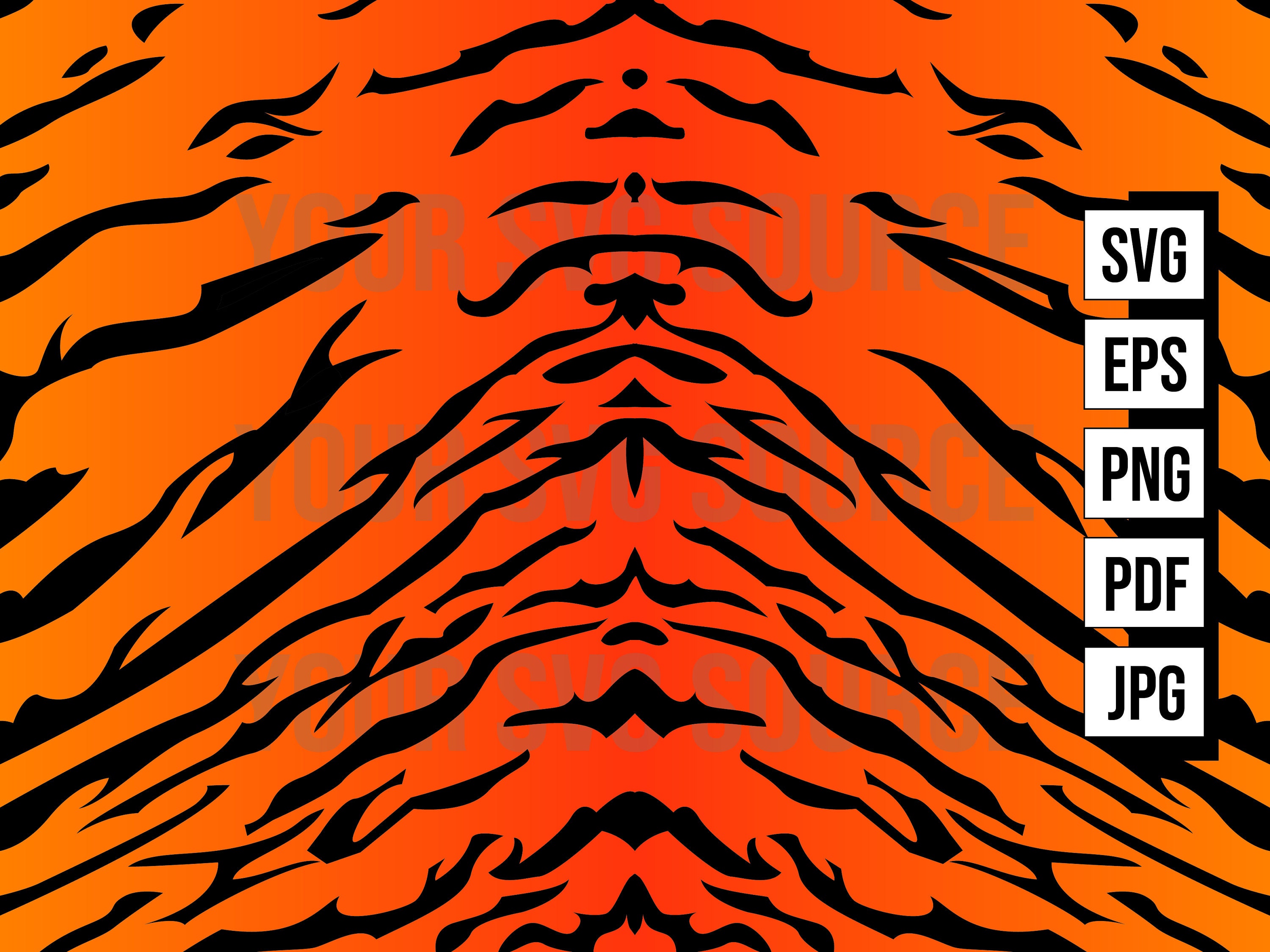 SVG Tiger Stripes Cut Files Tiger Stripes Vector Files DIGITAL FILES - Etsy