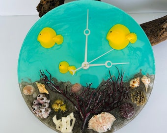 Resin Beach Wall Clock - Etsy