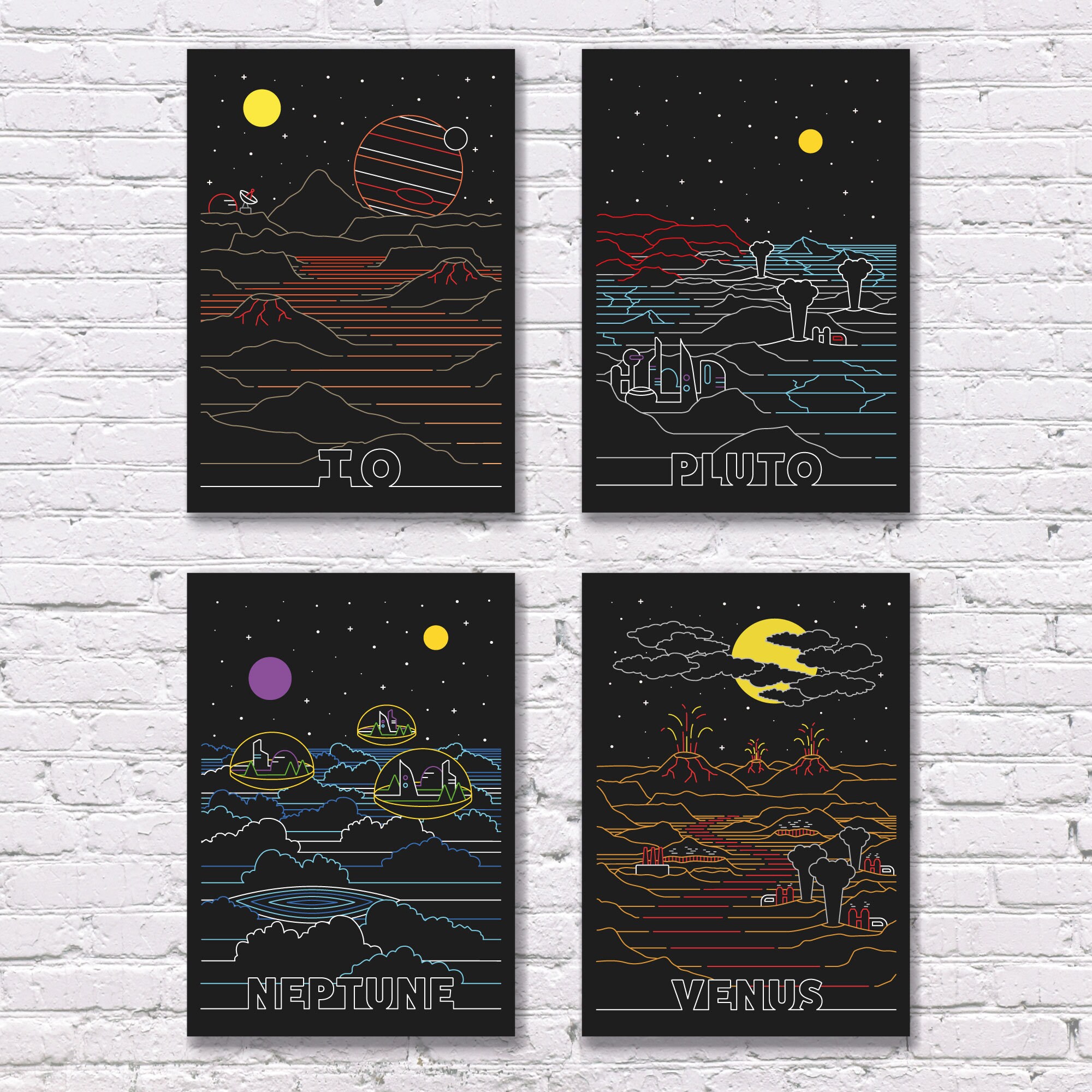 Space Travel Poster Bundle Pick Any 3 - NASA Solar System Posters Pack ...