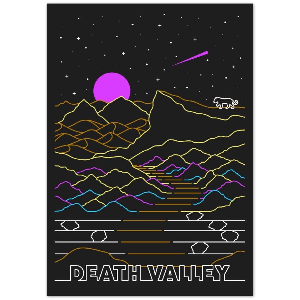 Vintage Death Valley National Park Travel Poster - Retro California ...