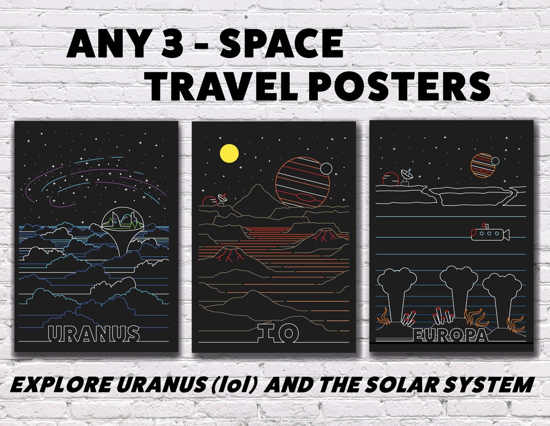 Space Travel Poster Bundle Pick Any 3 - NASA Solar System Posters Pack ...