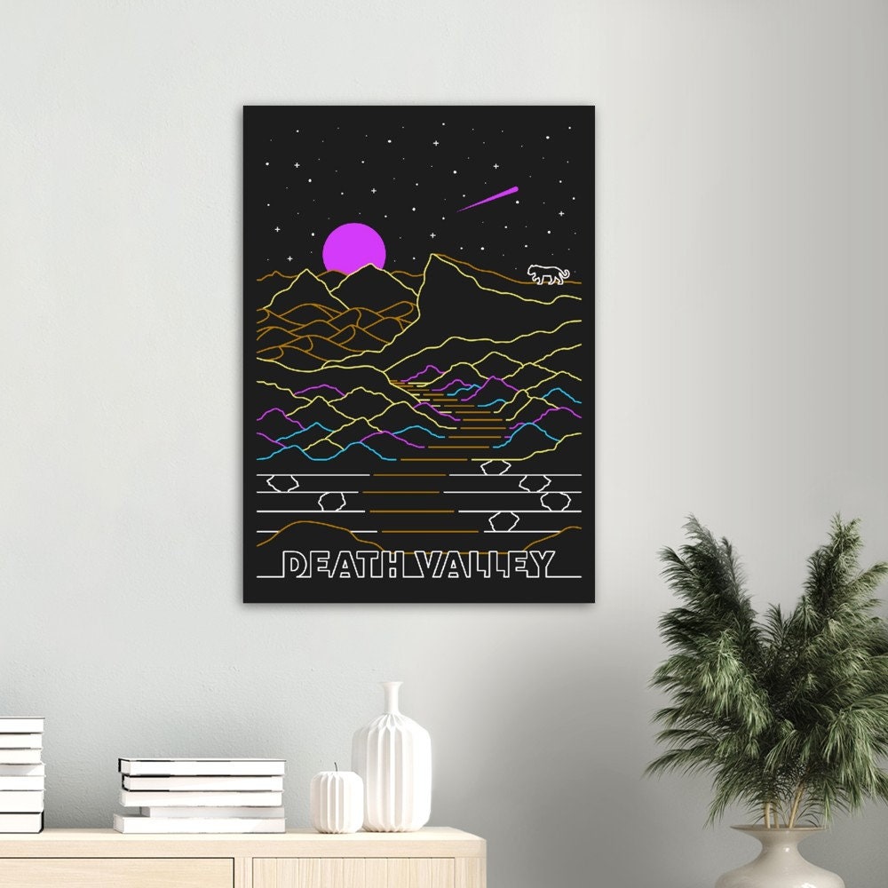 Vintage Death Valley National Park Travel Poster Retro California ...