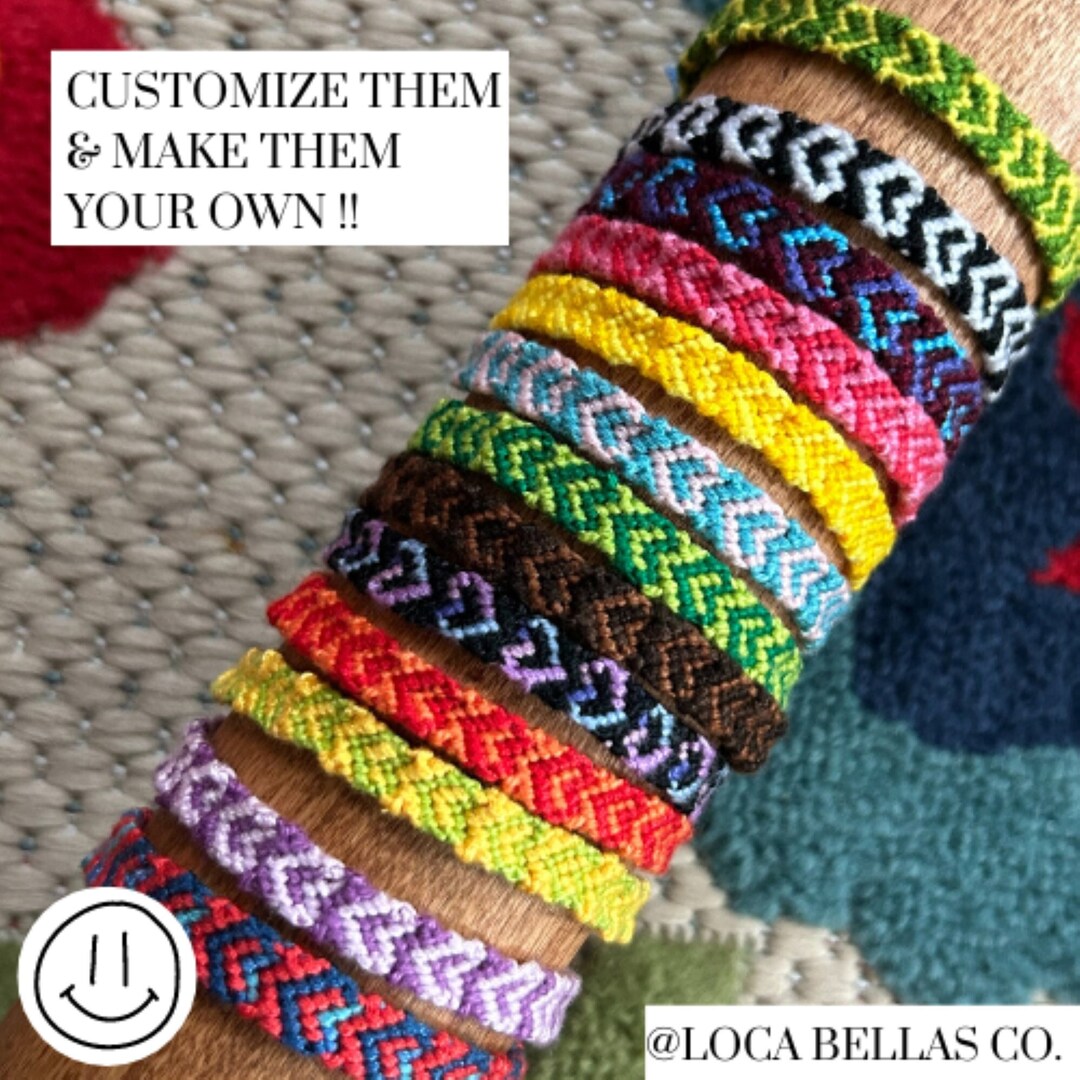 Heart Friendship Bracelets | Personalized Bookmarks | Party Favors ...