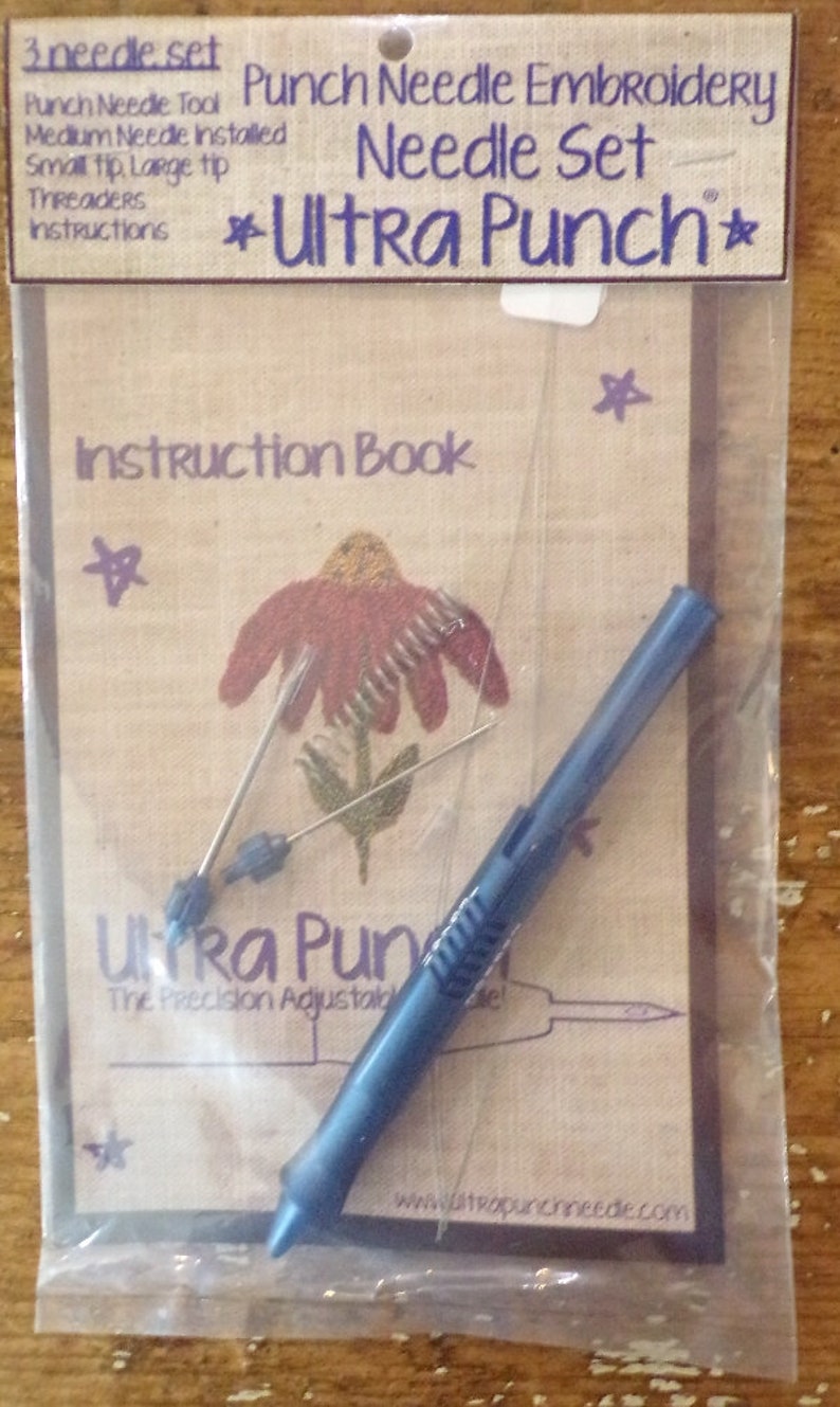 Punch Needle Kit, Ultra Punch Needle 3 Piece Set, Morgan No Slip Hoops ...