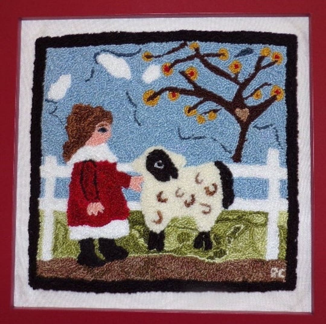 Punch Needle Designs, Mary's Lamb Kit, Ultra Punch Needle 3 Piece Set ...