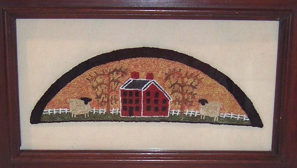 Punch Needle Designs, Primitive Salt Box Farm Pattern, Ultra Punch ...