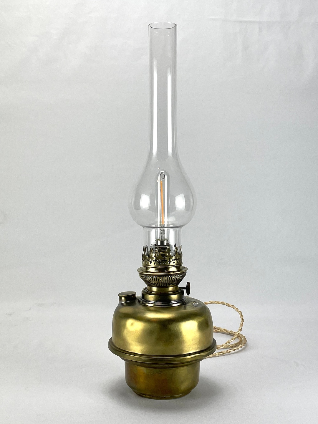 Antique Oil Lamp Adapted to Electricity - Etsy