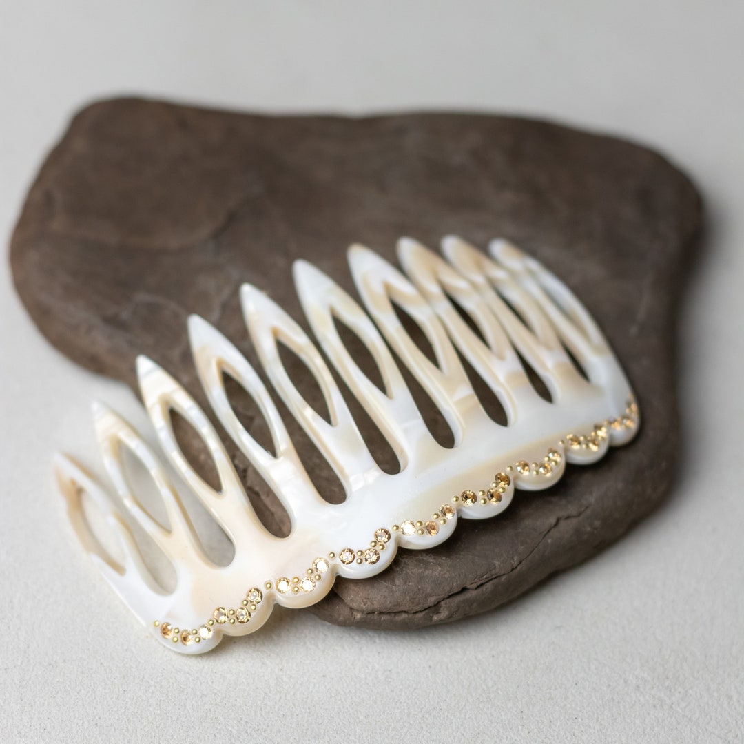 Handmade Hair Comb 10 Wavy Teeth, Hair Barrette, Handmade Colored Comb ...