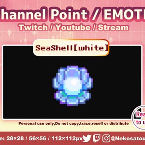 Pixel Art [seashell White] Channel Points for Twitch | Twitch Channel ...