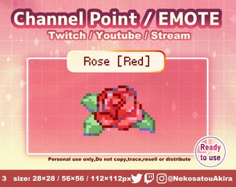 Pixel Art [rose Blue] Channel Points for Twitch | Twitch Channel Point ...