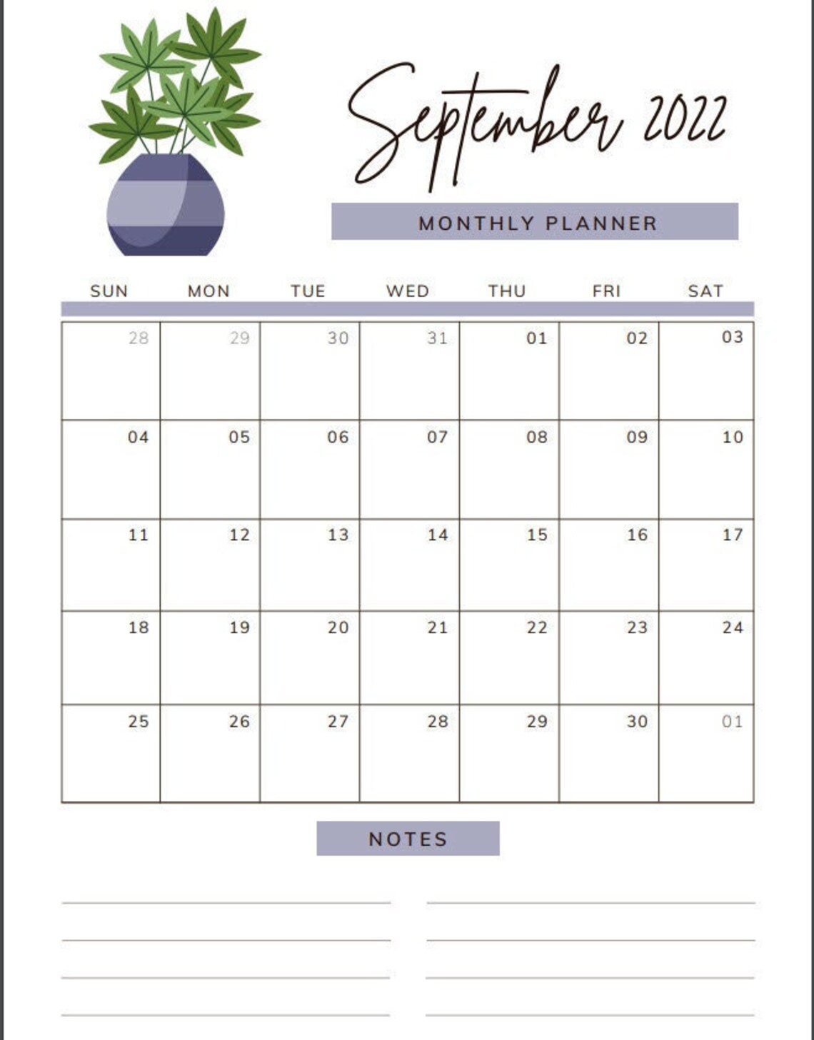 Calendar Sunday Start, Monthly Planner, Monthly Pages, Blank Calendar ...