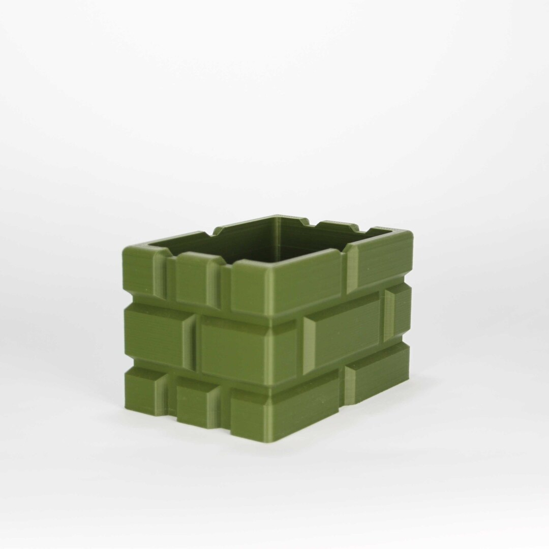 Wall Block 3d Printed Planter, Geometric Succulent Pot, Decorative ...