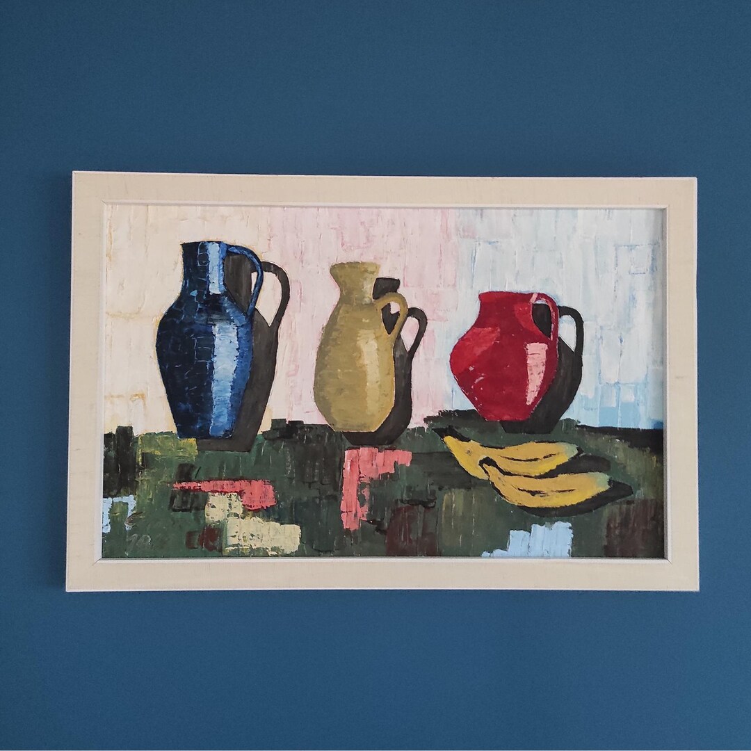 Impressionism Still Life Painting, Acrylic Painting, Mid Century ...