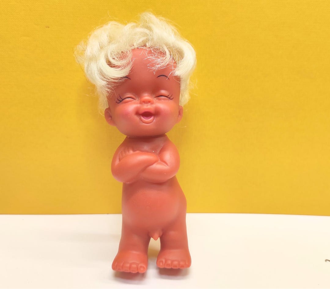 Vintage Rubber Doll, Cheeky Doll, Funny Doll, Small Retro 70's, Vintage ...
