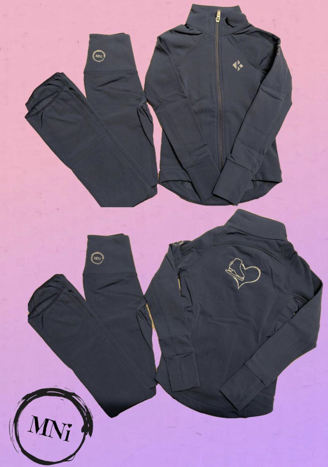 Thermo Figure Skating Outfit for Practice Set 2 Parts DARK BLUE - Etsy