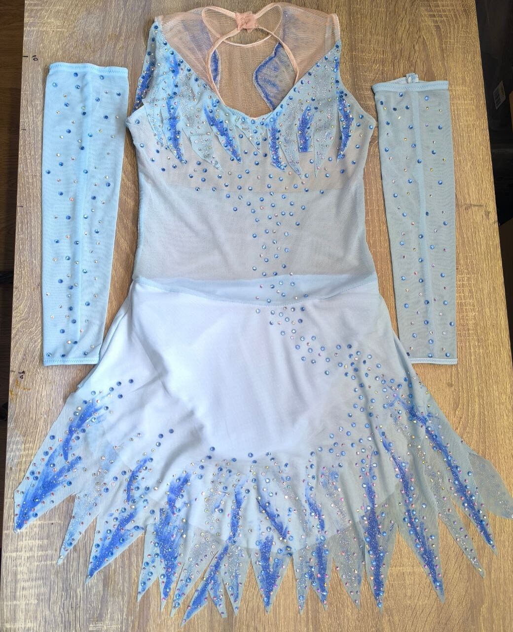 Blue - Competition Figure Skating Dress Size 11-12 Yrs - Etsy
