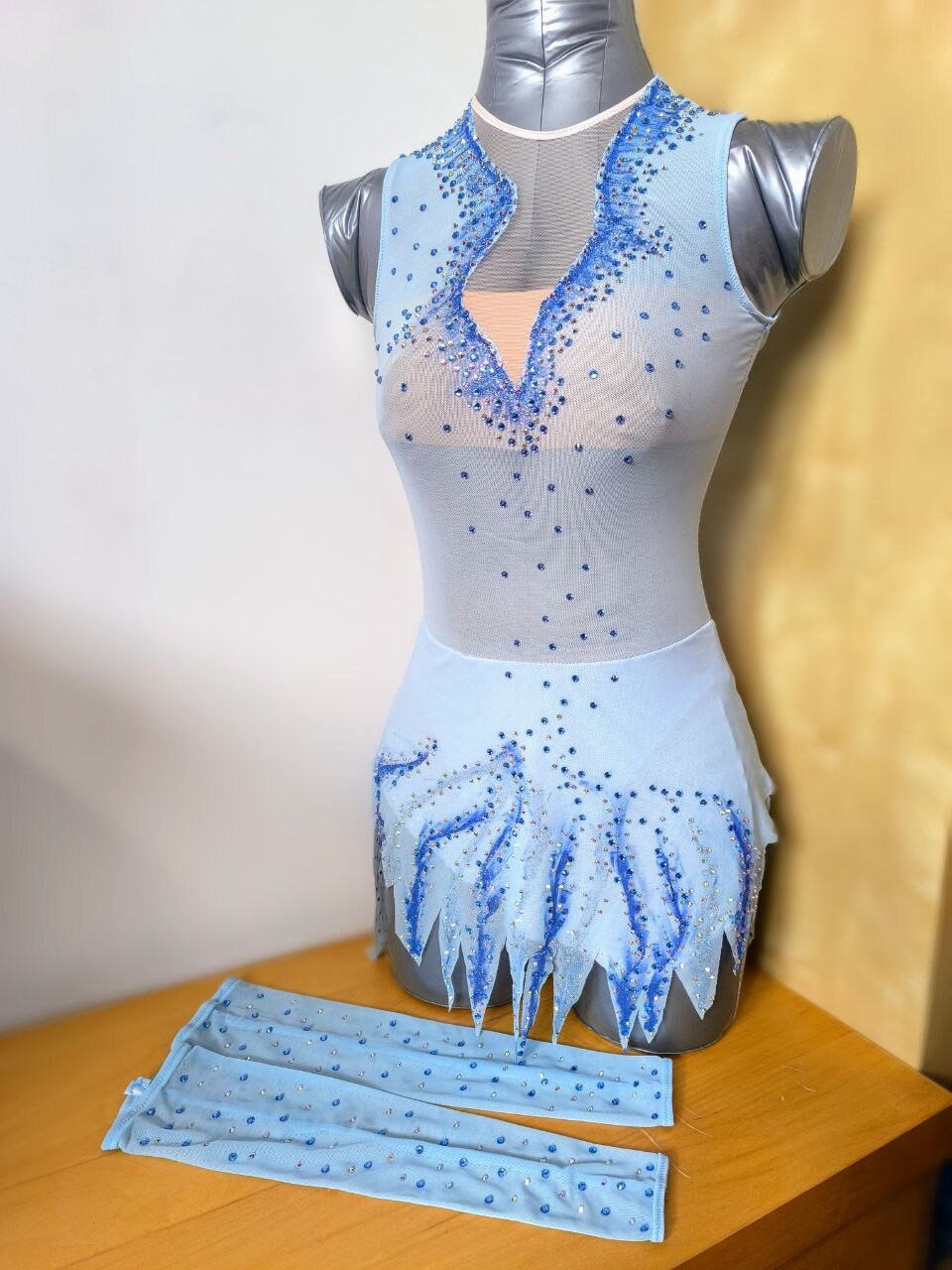Blue - Competition Figure Skating Dress Size 11-12 Yrs - Etsy