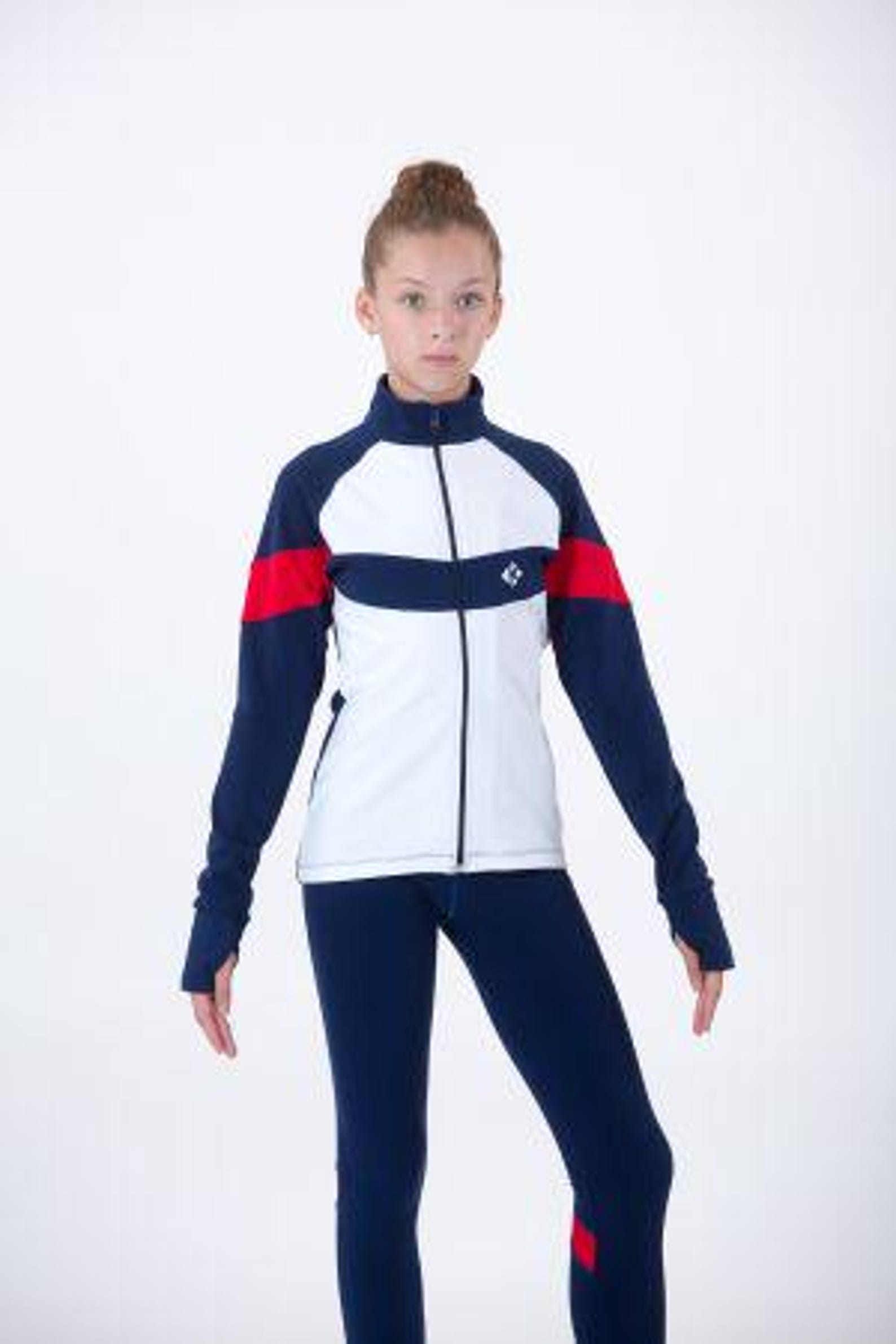 THERMO Figure Skating Outfit for Practice Set 2 Parts Blue-white-red ...